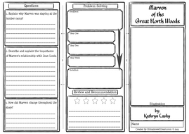 Marven of the Great North Woods Comprehension Foldable | Teaching Resources