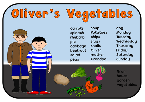 OLIVER'S VEGETABLES STORY RESOURCES EYFS KS1 ENGLISH LITERACY FOOD ...