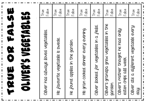 OLIVER'S VEGETABLES STORY RESOURCES EYFS KS1 ENGLISH LITERACY FOOD ...