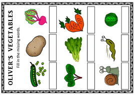OLIVER'S VEGETABLES STORY RESOURCES EYFS KS1 ENGLISH LITERACY FOOD ...