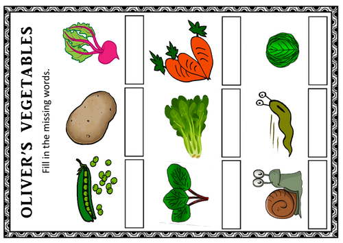 OLIVER'S VEGETABLES STORY RESOURCES EYFS KS1 ENGLISH LITERACY FOOD ...