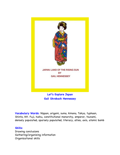Japan...Learn about the Land of the Rising Sun(Unit of Study ...