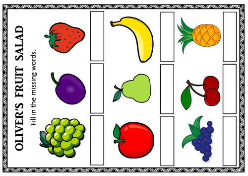 OLIVER'S FRUIT SALAD STORY RESOURCES EYFS KS1 ENGLISH HEALTHY EATING ...