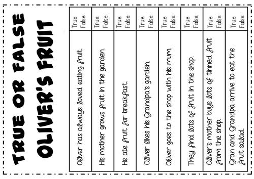 OLIVER'S FRUIT SALAD STORY RESOURCES EYFS KS1 ENGLISH HEALTHY EATING ...