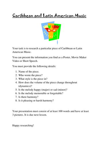KS2/3 WORLD MUSIC WORKSHEETS | Teaching Resources