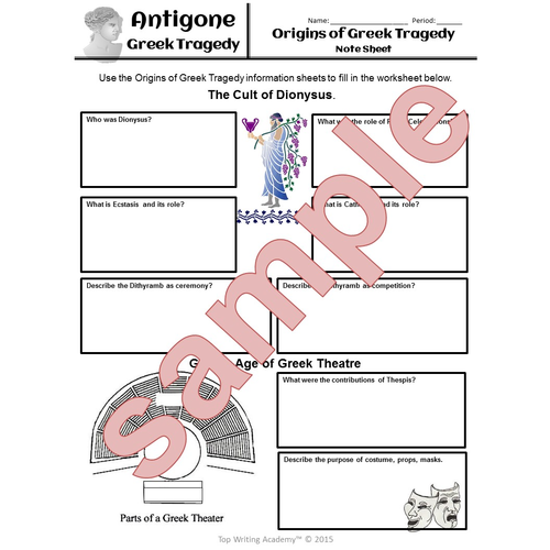 Antigone Introduction to Greek Drama Activities | Teaching Resources