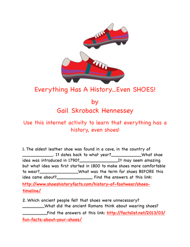 Shoes! Everything has a History...even Shoes(A Webquest) | Teaching ...