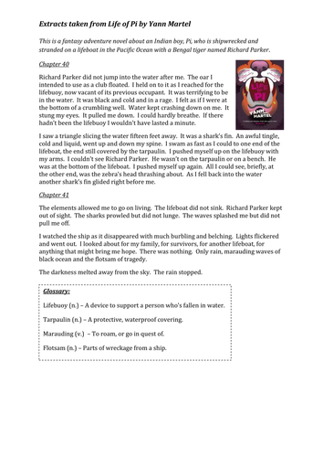 Writing to Describe - Life of Pi | Teaching Resources