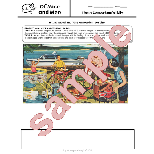 Of Mice and Men Activities Bundle | Teaching Resources