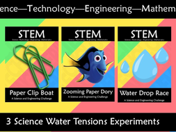 STEM Water Tension Experiment Challeng Bundle | Teaching Resources
