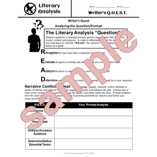 Hunger Games Conflict Analysis Writing Lessons | Teaching Resources