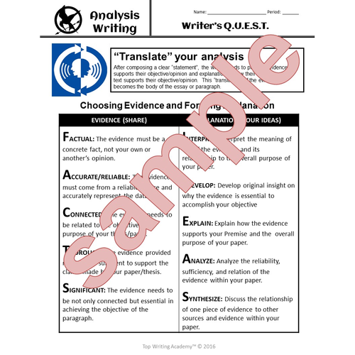 Hunger Games Unit Literary Analysis Activites & Writing | Teaching ...