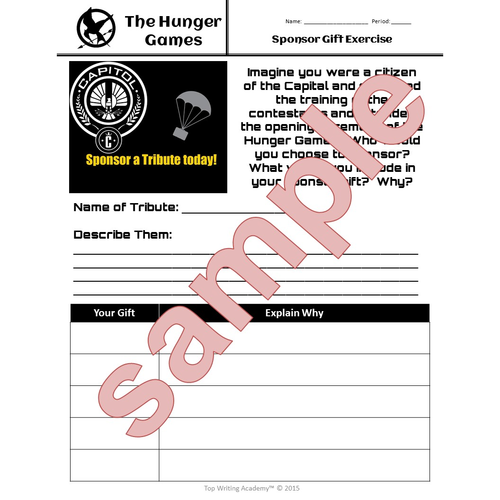 Hunger Games Unit Literary Analysis Activites & Writing | Teaching ...