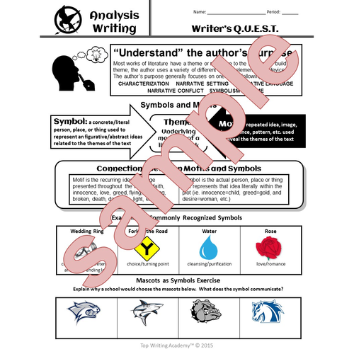 Hunger Games Unit Literary Analysis Activites & Writing | Teaching ...