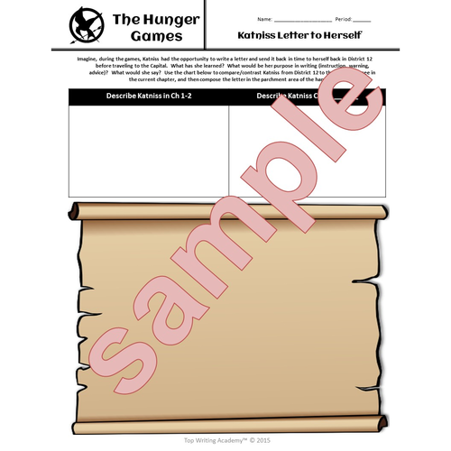 Hunger Games Unit Literary Analysis Activites & Writing | Teaching ...