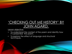 Checking out me History - intro lesson | Teaching Resources