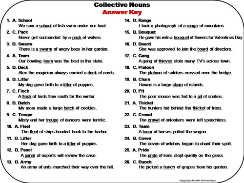 Collective Nouns Task Cards | Teaching Resources