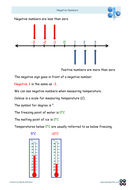 Negative Numbers Worksheet and Handout - Functional Skills L1 L2 ...