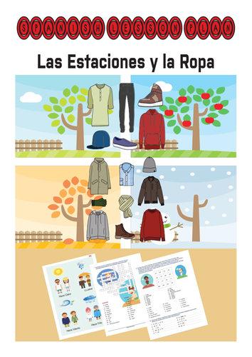 Spanish Lesson Plan: Las Estaciones y la Ropa | Teaching Resources