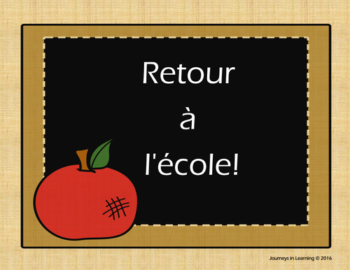 Retour à l'école! | Teaching Resources