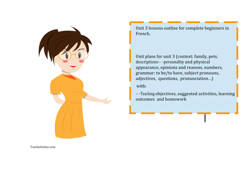 French Unit Plans for Beginners - Get full year of scheme of work ...