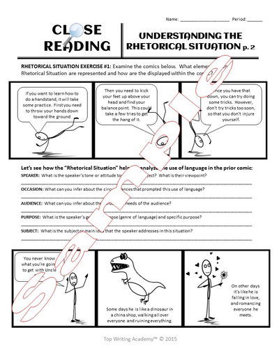 Nonfiction Close Reading The Rhetorical Situation | Teaching Resources