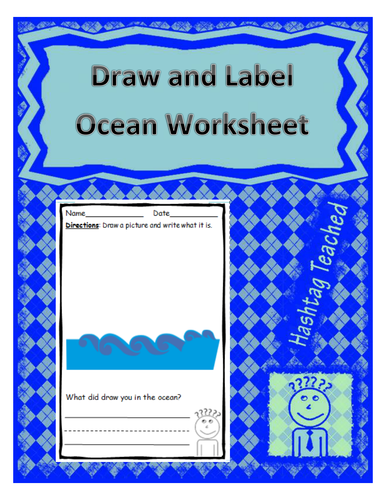Draw and Label Ocean Scene (Building Early Vocabulary) | Teaching Resources