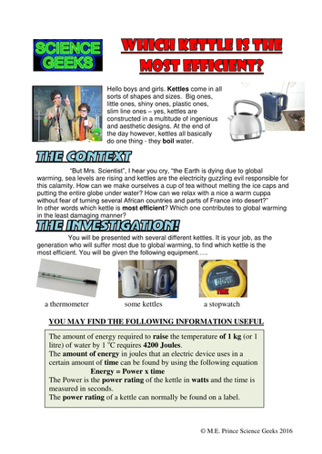GCSE PHYSICS - A BIG SCIENCE BUNDLE OF ENERGY AND EFFICIENCY ...