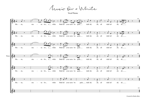 Missing Notes Exercises (and key themes) Music for a While (Edexcel ...