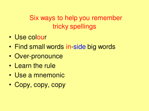 spelling | Teaching Resources