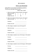 Ohm's Law lesson plan and presentation | Teaching Resources