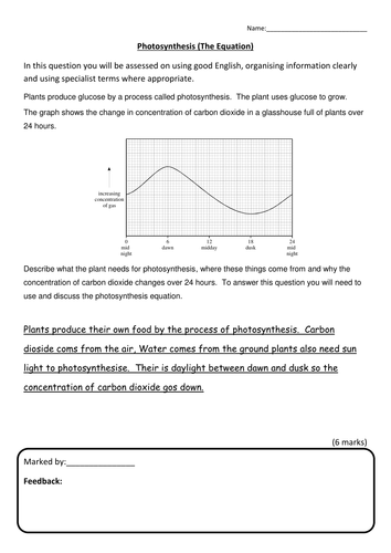 AQA Biology (Science) Photosynthesis Required Practical Lesson ...