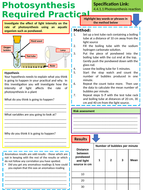 AQA Biology (Science) Photosynthesis Required Practical Lesson ...