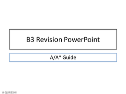 AQA B1 B2 and B3 Revision PowerPoints | Teaching Resources