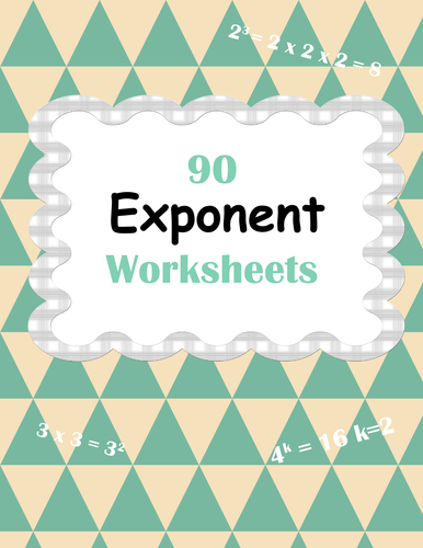 Exponents Worksheets Bundle - Product, Power & Quotient Rule | Teaching ...