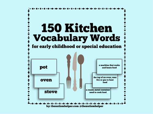 150 Kitchen Vocabulary Words for Special Education | Teaching Resources