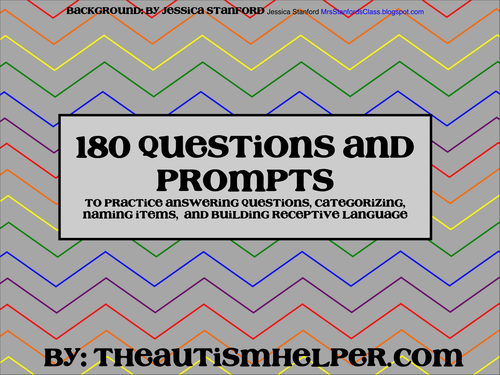 180 Questions and Prompts to Build Expressive & Receptive Language ...