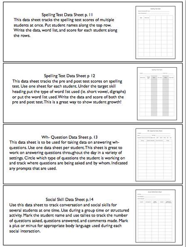 20 Special Education Data Sheets SET 2 {EDITABLE} | Teaching Resources