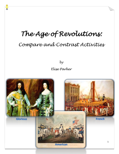 Age of Revolutions Review Worksheets - Glorious, French, American ...
