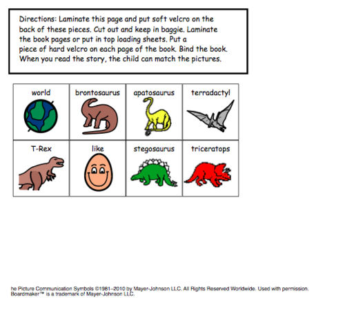 Adapted Dinosaur Book! Great for Children with Autism! | Teaching Resources