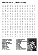 Nikola Tesla Word Search | Teaching Resources