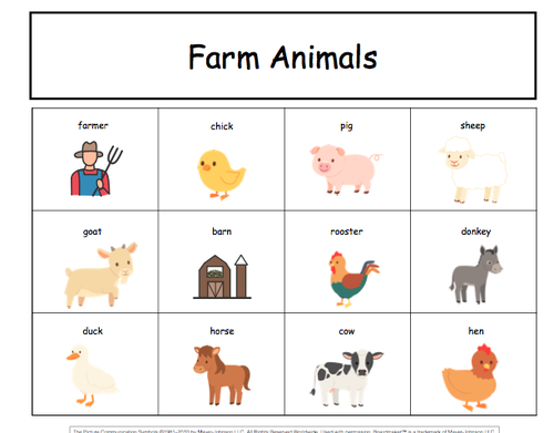 Animal Vocabulary Unit {for Special Education} | Teaching Resources