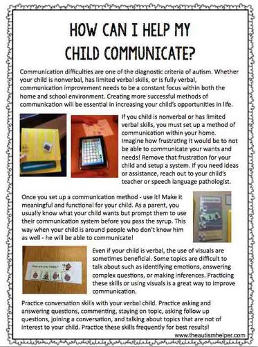 Autism Strategies {PARENT PACKET} | Teaching Resources