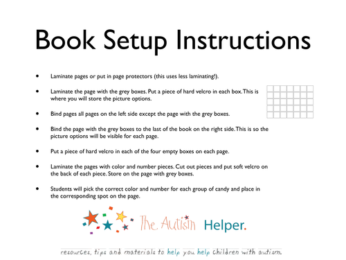 Candy Color & Count - Adapted Book for Children with Autism | Teaching ...