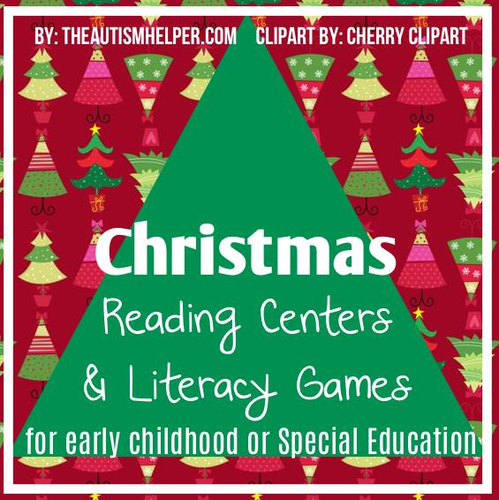 Christmas Reading Centers and Literacy Games for Special Education ...