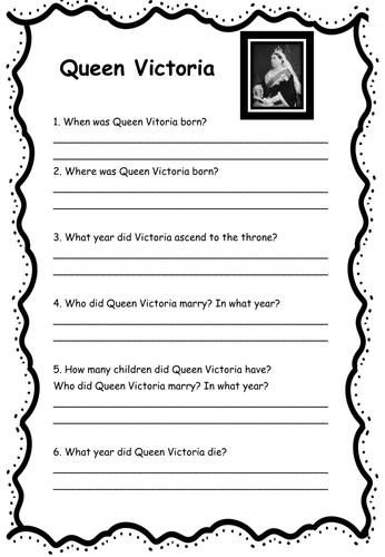 An introduction to Queen Victoria's Life - Presentation and worksheet ...