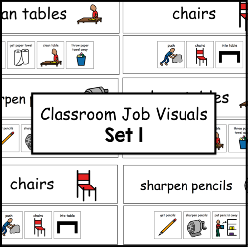 Classroom Jobs Visual Directions and Labels! Set 1! | Teaching Resources