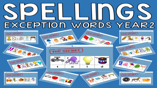 60 SPELLINGS CARDS FOR YEAR2 EXCEPTION WORDS - KS1 ENGLISH LITERACY ...