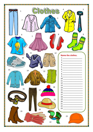Clothes | Teaching Resources