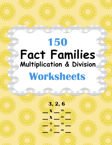 Fact Families - Multiplication and Division Worksheets | Teaching Resources